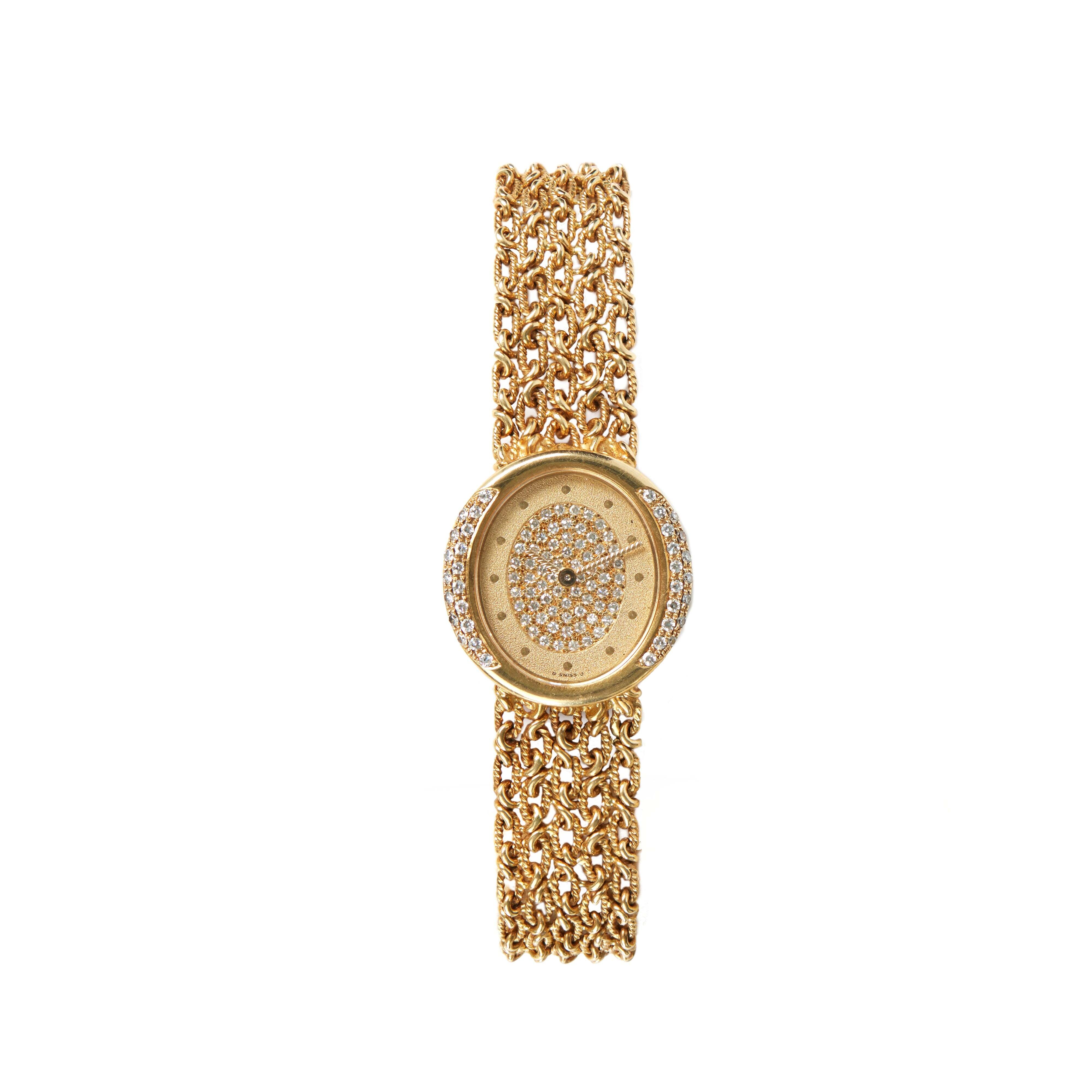 Dimepiece: Patek Philippe 1970s Oval High Jewelry Watch- (Gold) | DSMNY E-SHOP