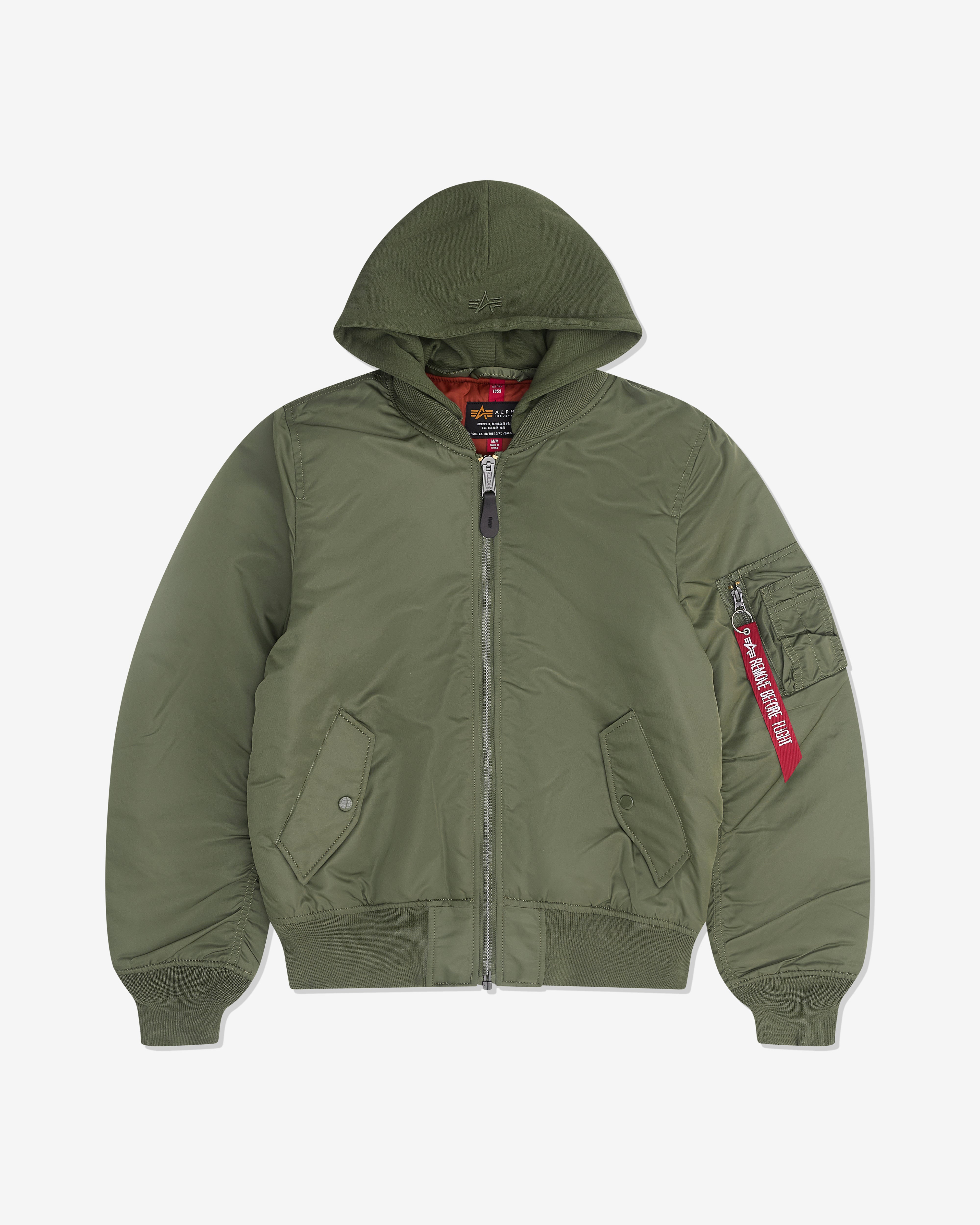 CDG: Alpha Industries Hooded MA-1 Jacket (Khaki) | DSMNY E-SHOP