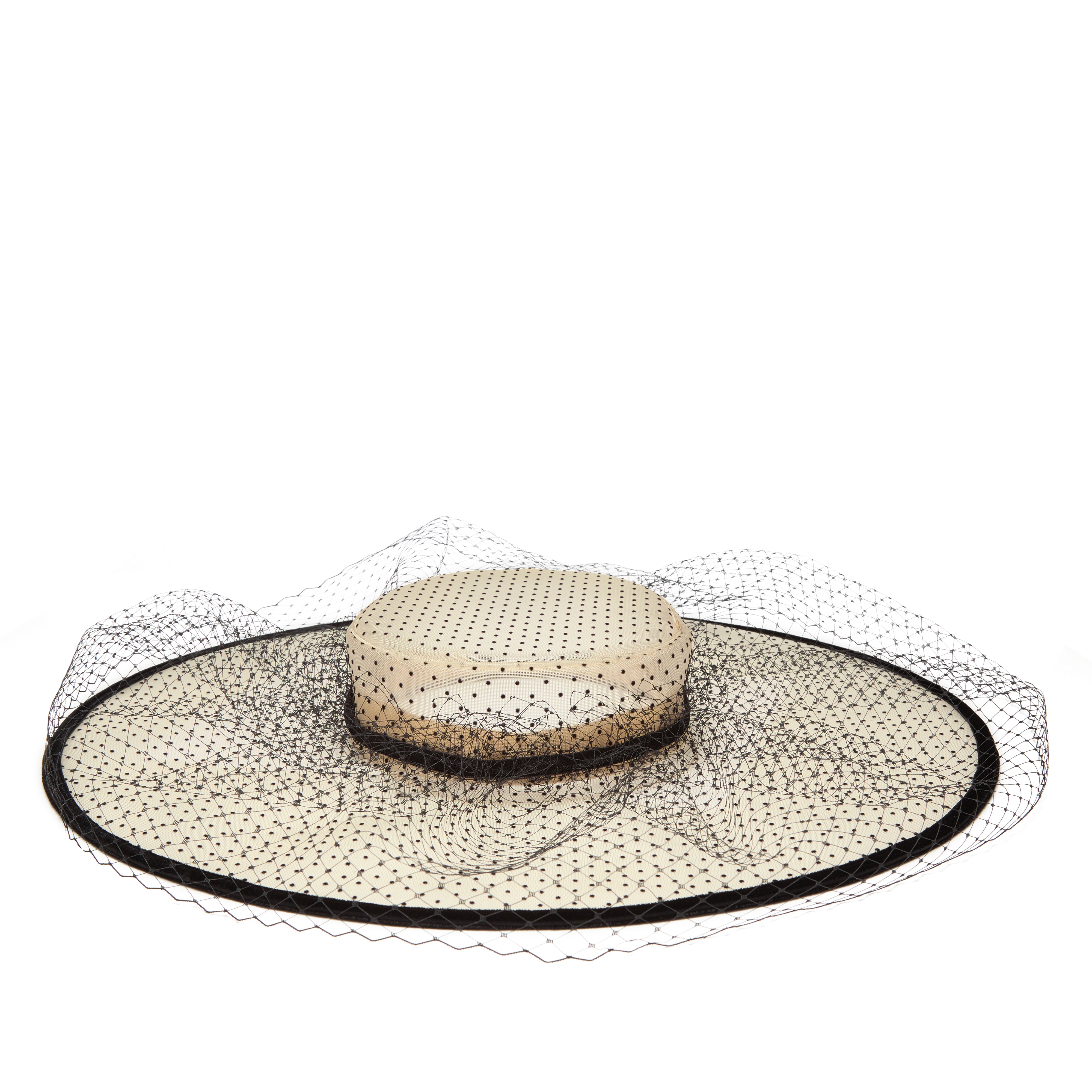 Stephen Jones: Women's Hayworth Hat (Natural/Black) | DSMNY E-SHOP