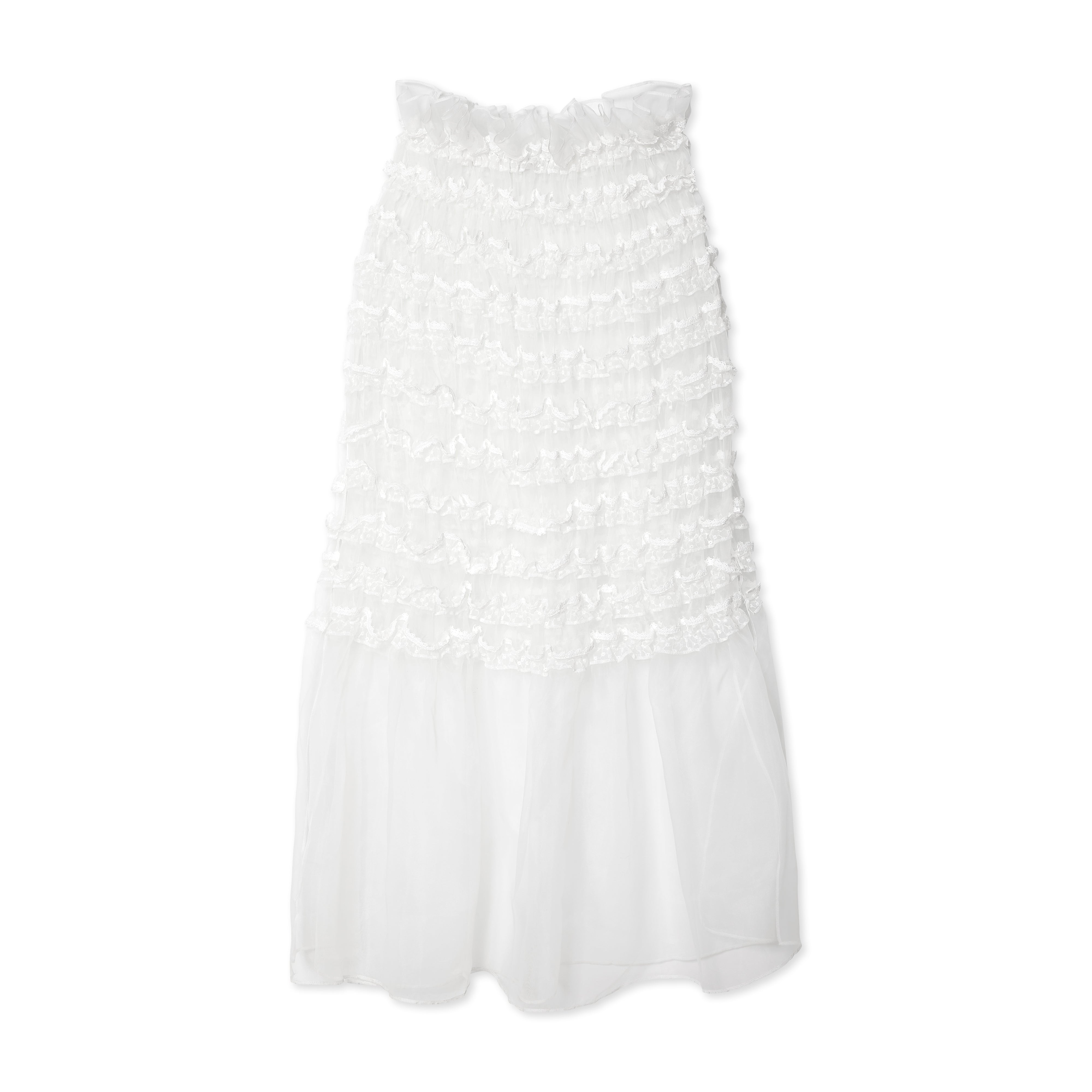 Róisín Pierce: Women's Frosted Broderie Ruffled Cape (Off White ...