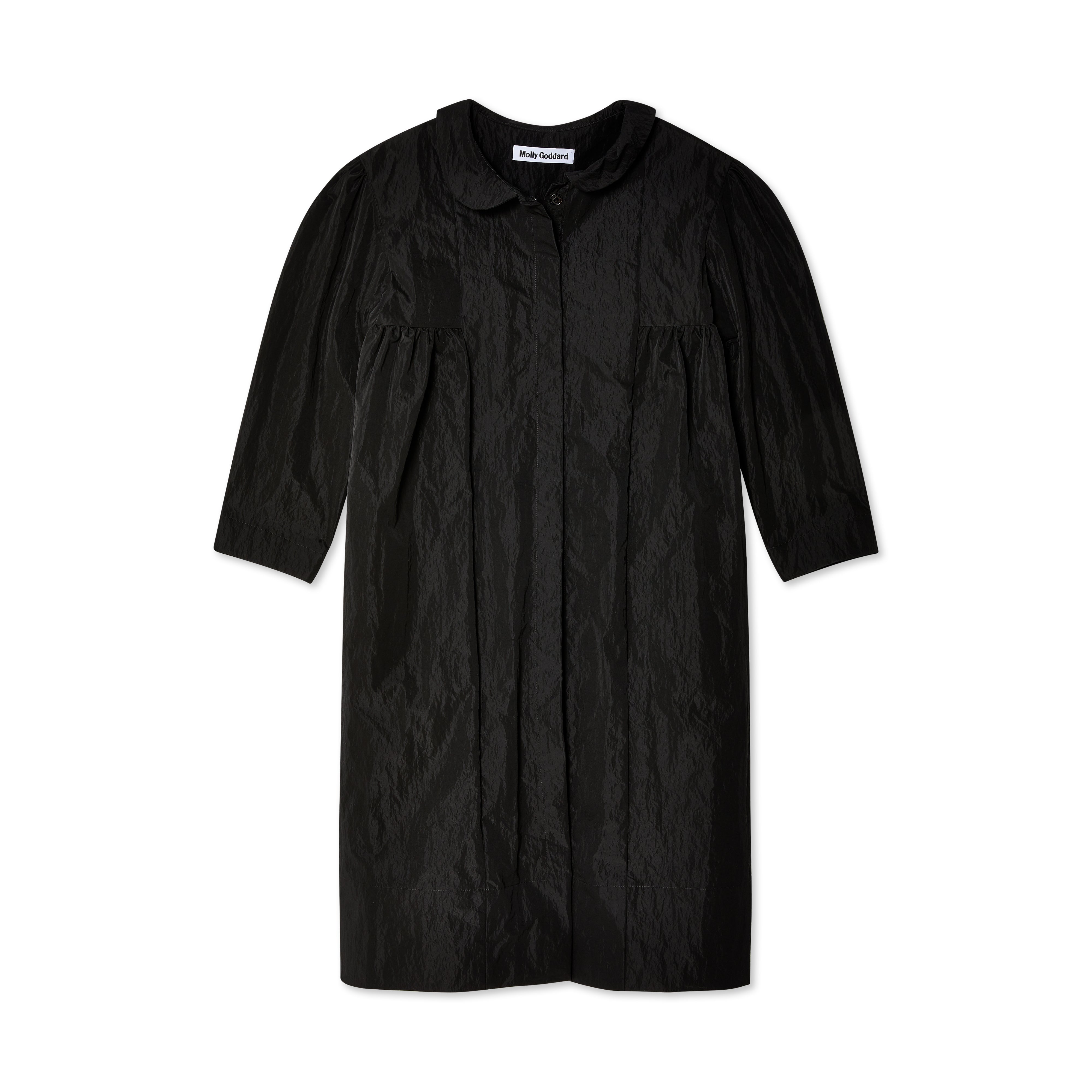 Molly Goddard: Women's Ava Nylon Long Coat (Black) | DSMNY E-SHOP