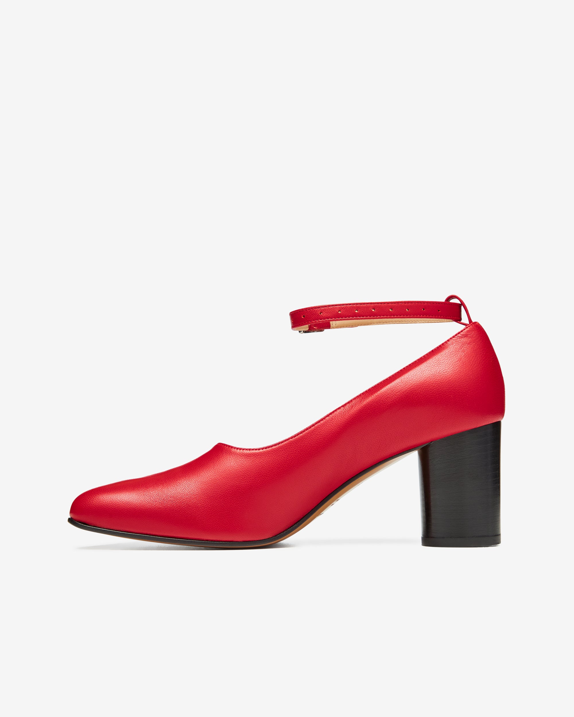 Niccolo Pasqualetti: Women's Obliqua Block Heel Pumps (Red) | DSMNY E-SHOP