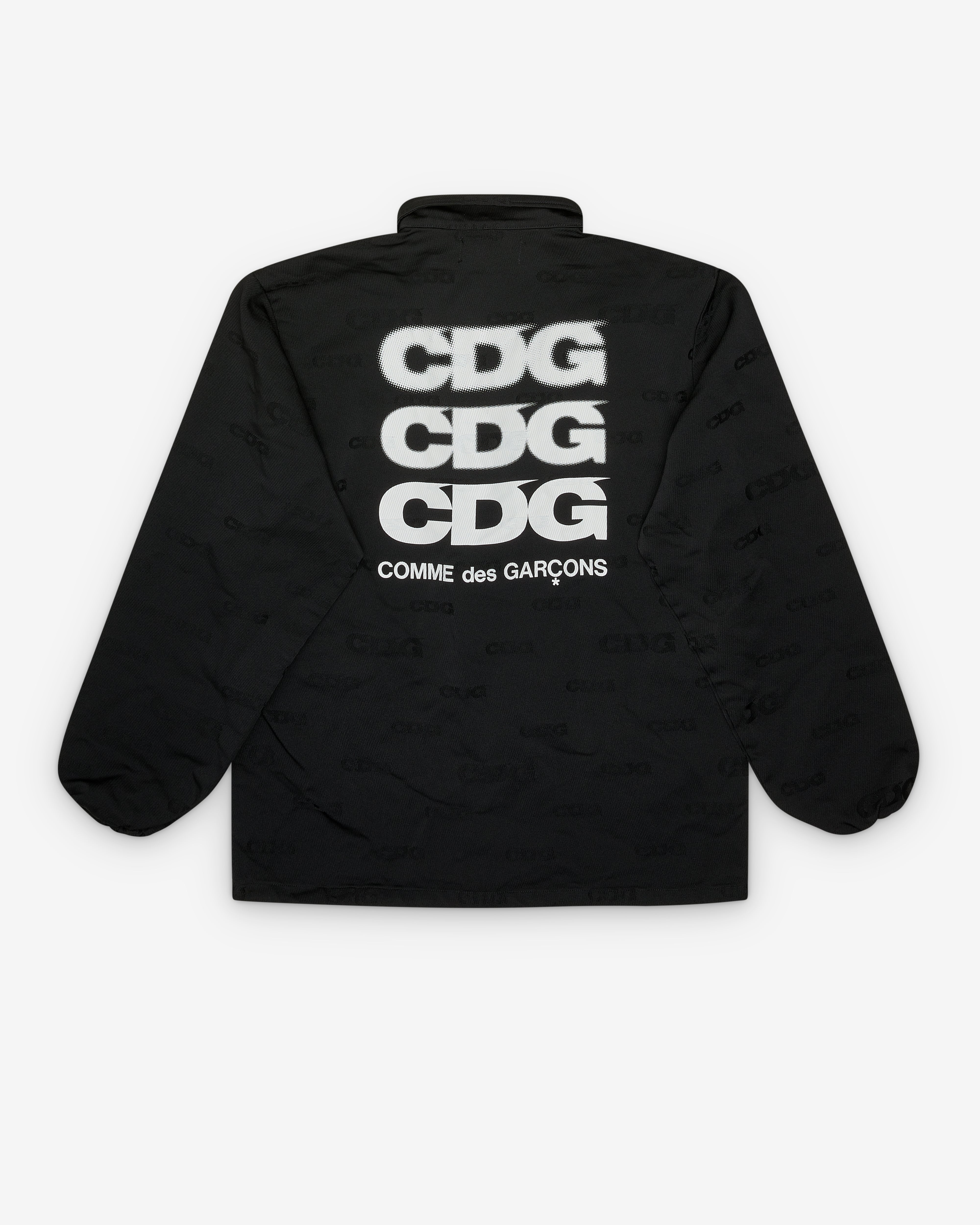 CDG: Pixelated Logo Coach Jacket (Black) | DSMNY E-SHOP