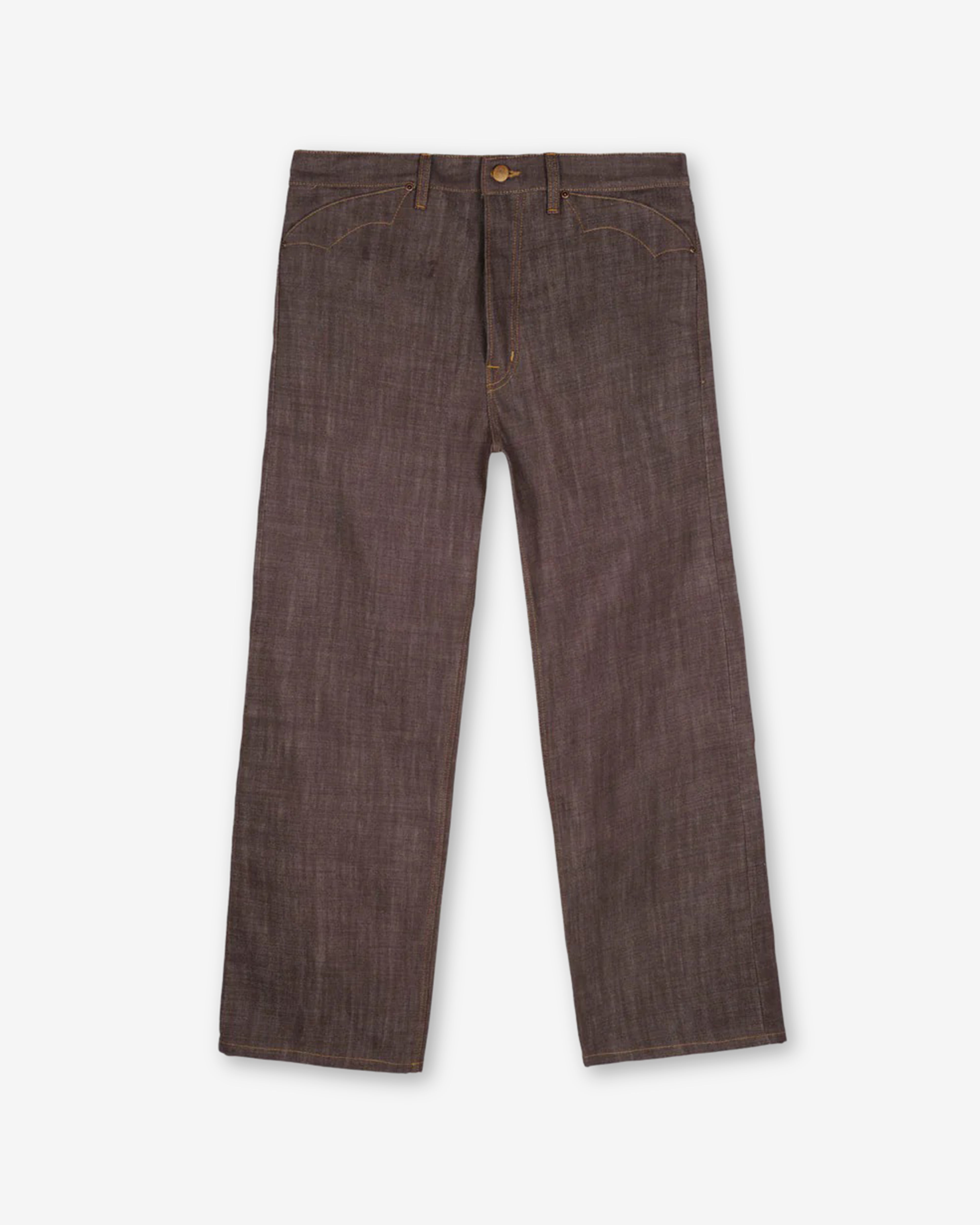 Brain Dead: Men's Type 00 14.5oz Selvedge Jeans (Brown) | DSMNY E-SHOP