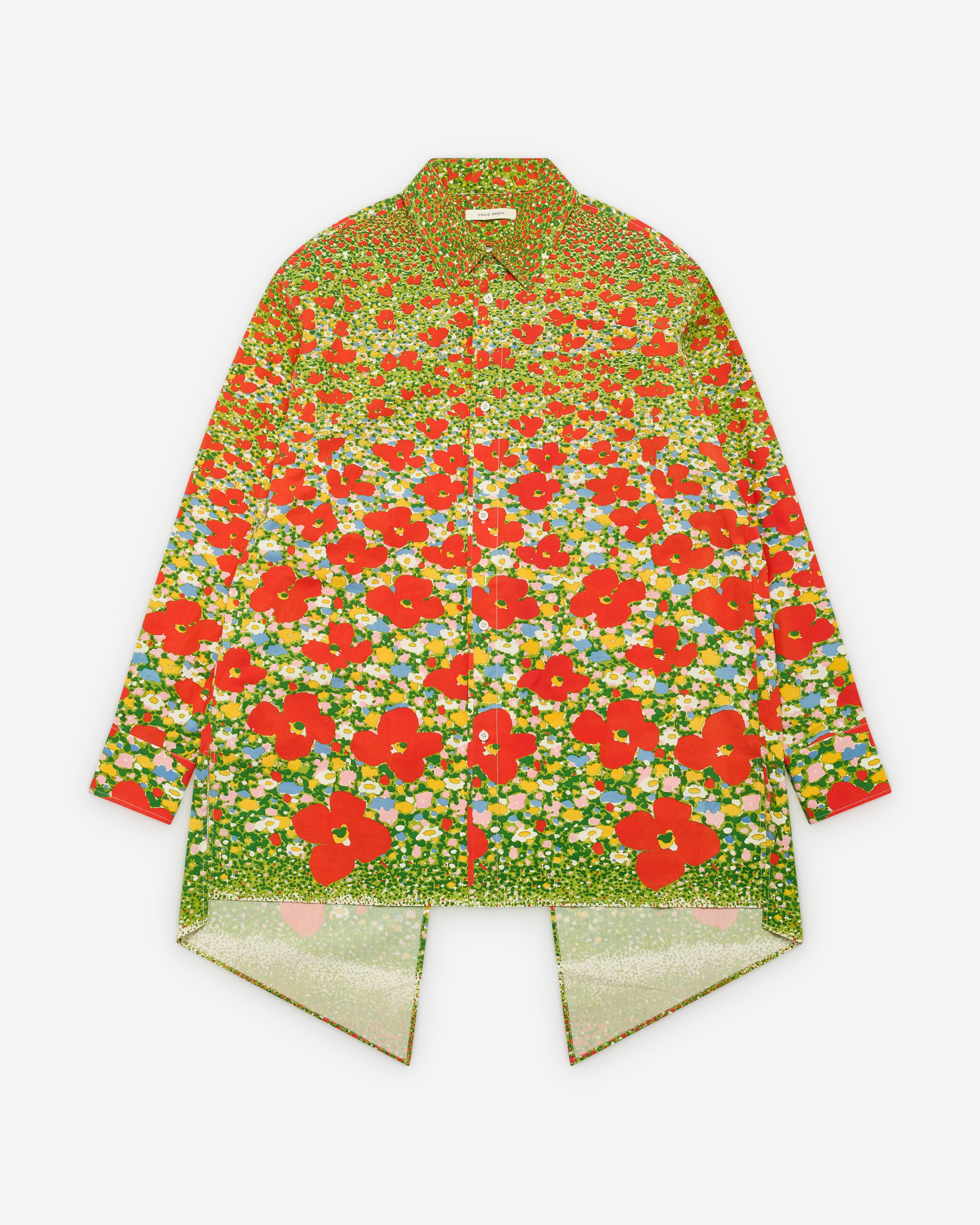 Craig Green: Men's DSM Exclusive Open-Back Shirt (Red Poppy) | DSMNY E-SHOP