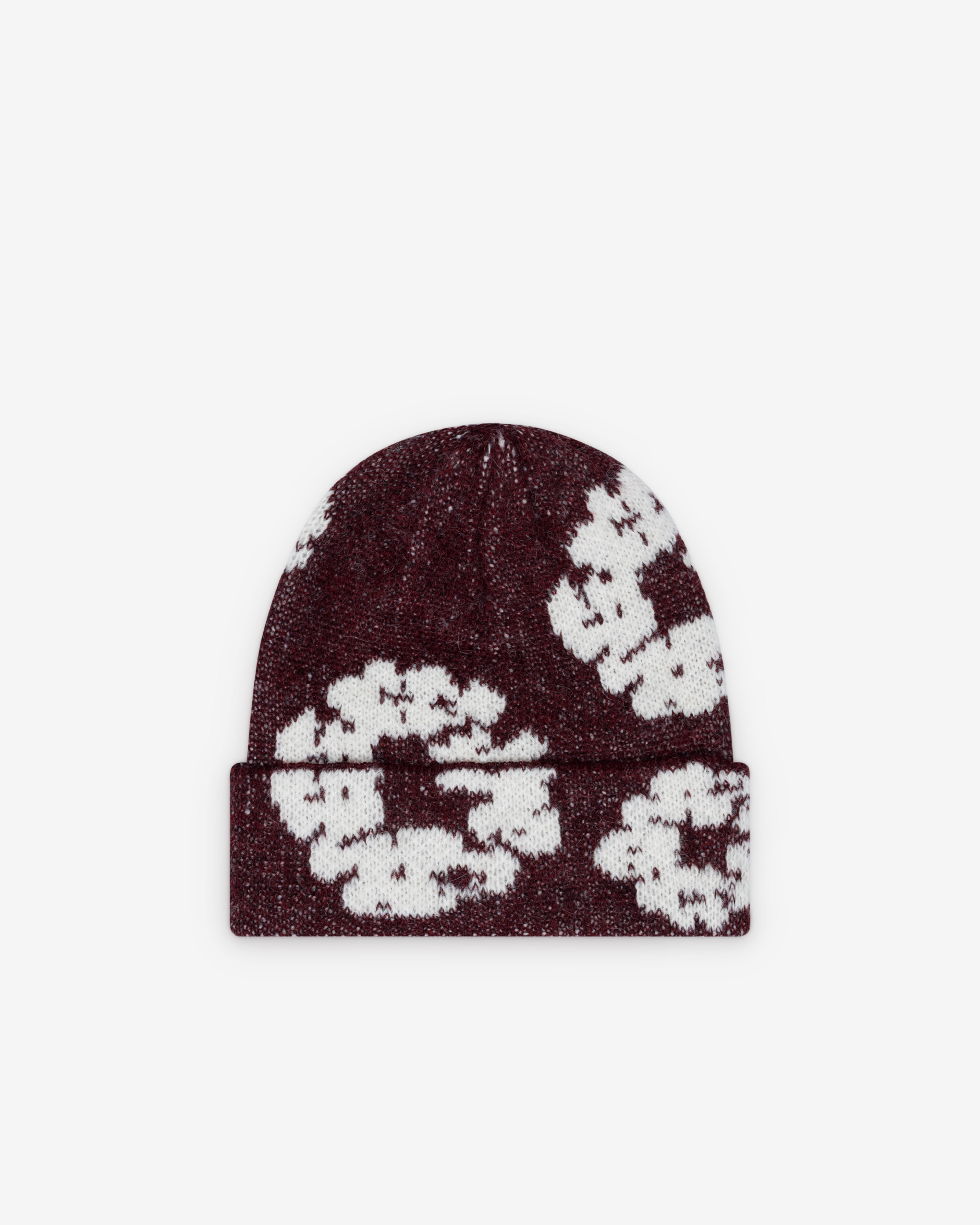 Denim Tears: Men's Cotton Wreath Beanie (Maroon) | DSMNY E-SHOP