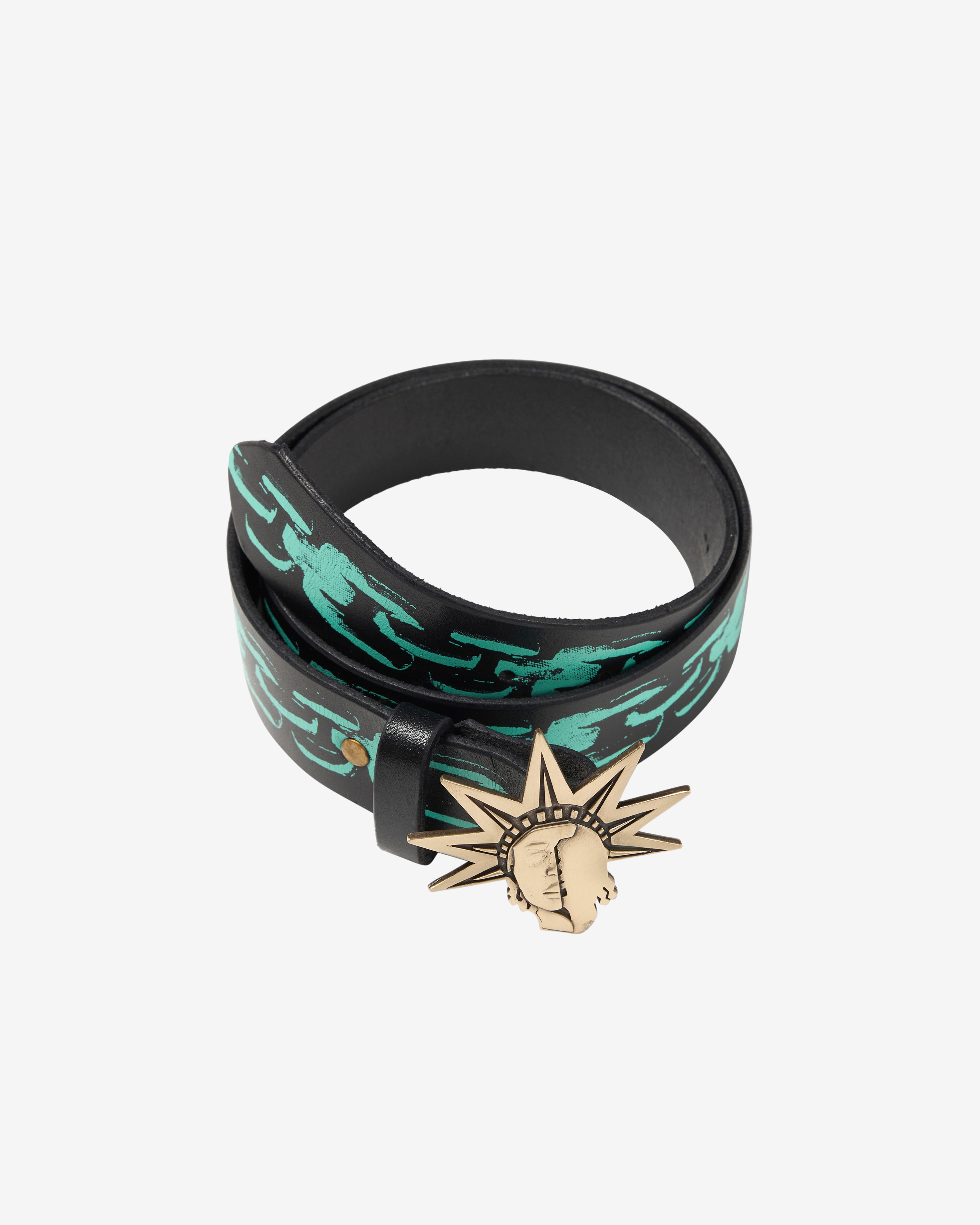 Denim Tears: Men's Liberty Belt (Black/Gold) | DSMNY E-SHOP