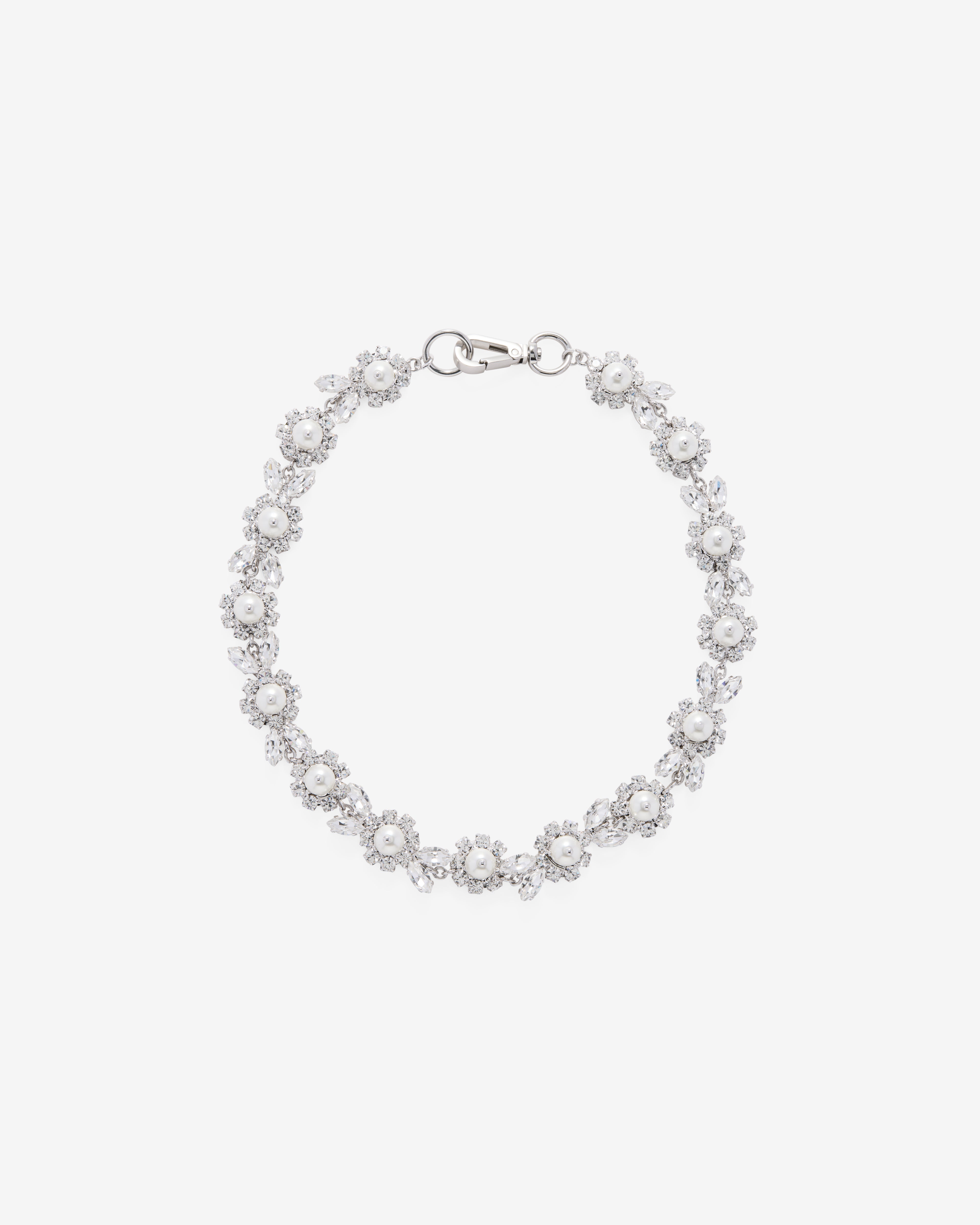 Simone Rocha: Women's Daisy Floret Necklace (Pearl/Crystal) | DSMNY E-SHOP