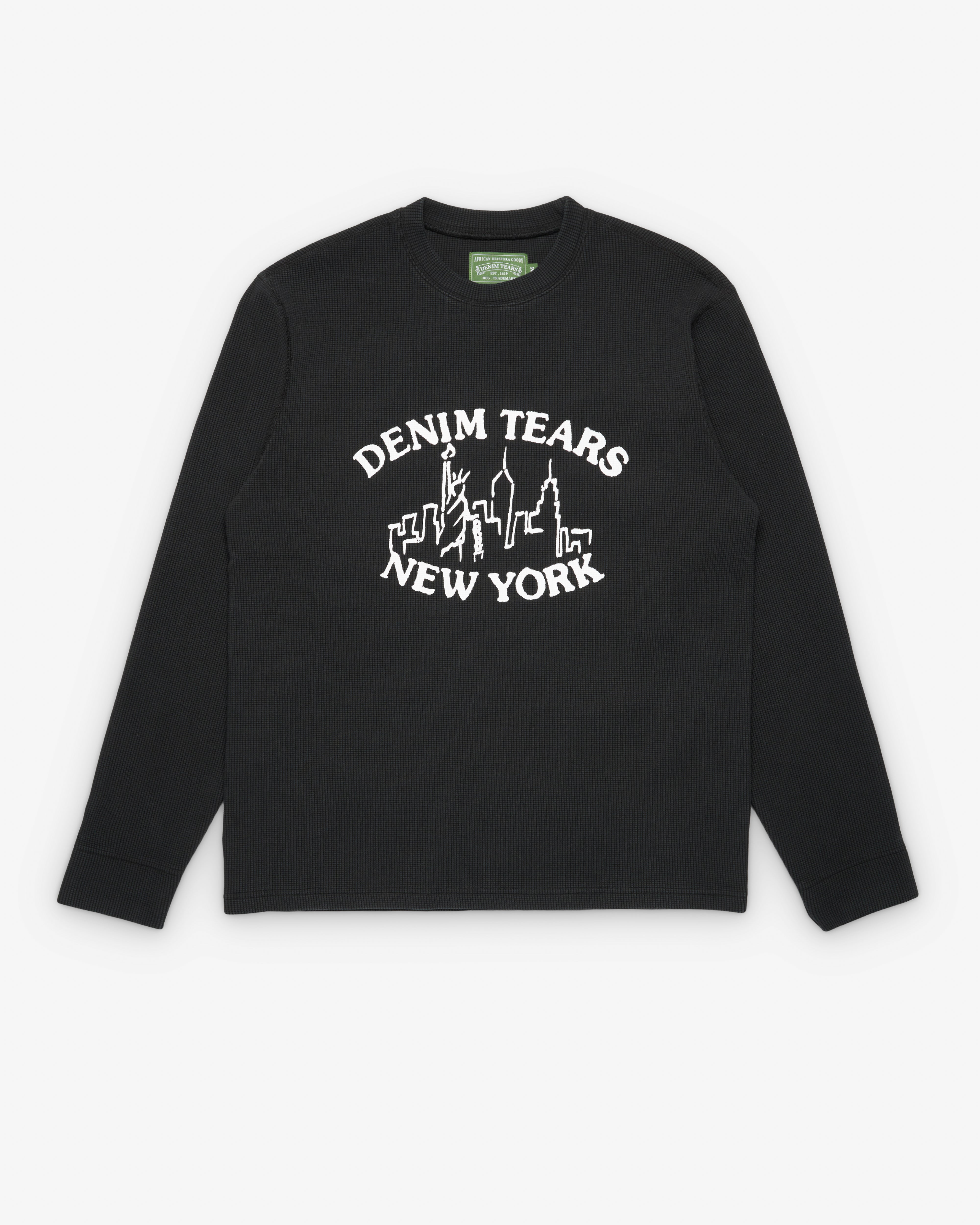 Denim Tears: Men's Oxidized Cotton Wreath Thermal (Black) | DSMNY E-SHOP
