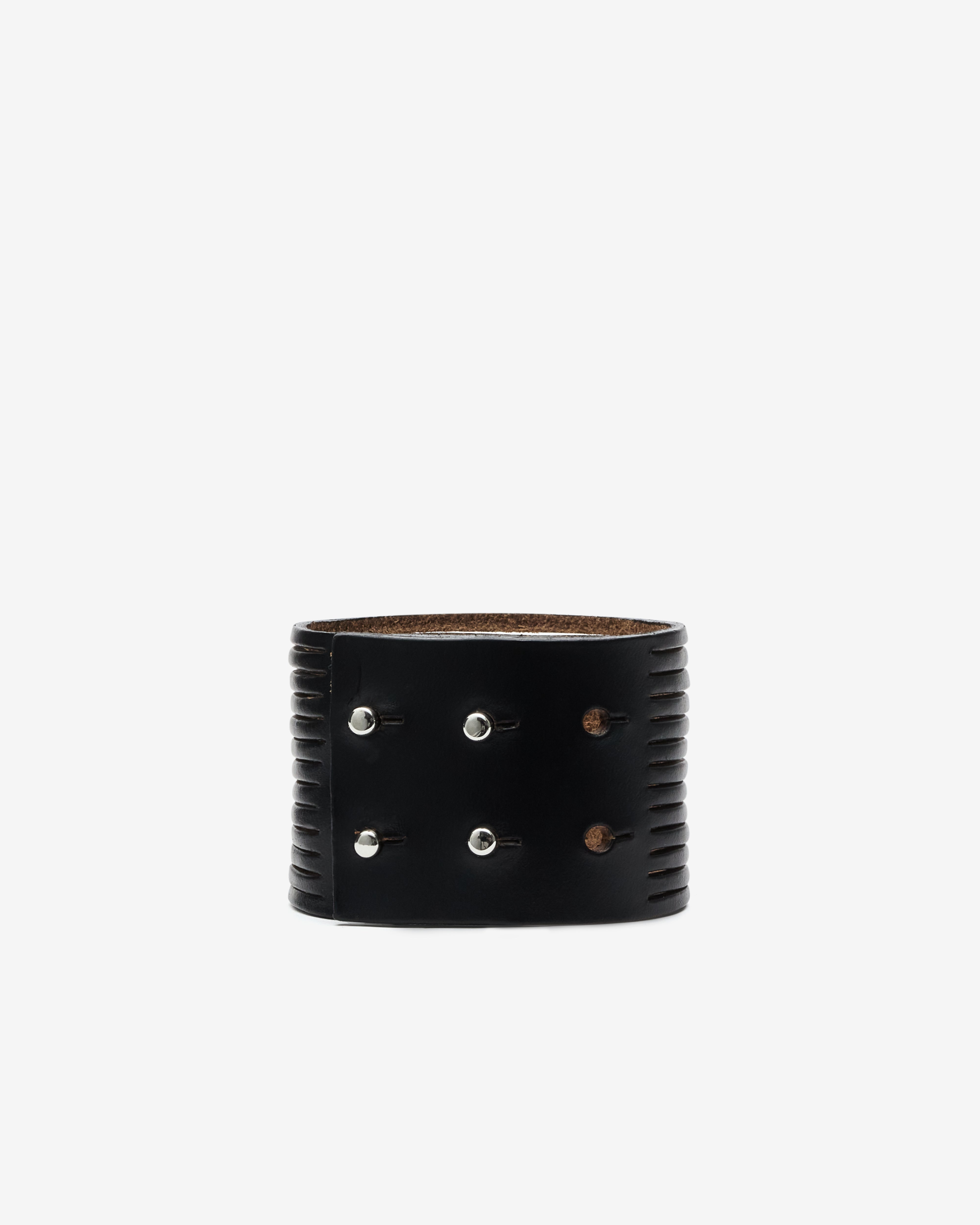 Our Legacy: Men's Slash Bracelet (Black Chromexcel Leather) | DSMNY E-SHOP
