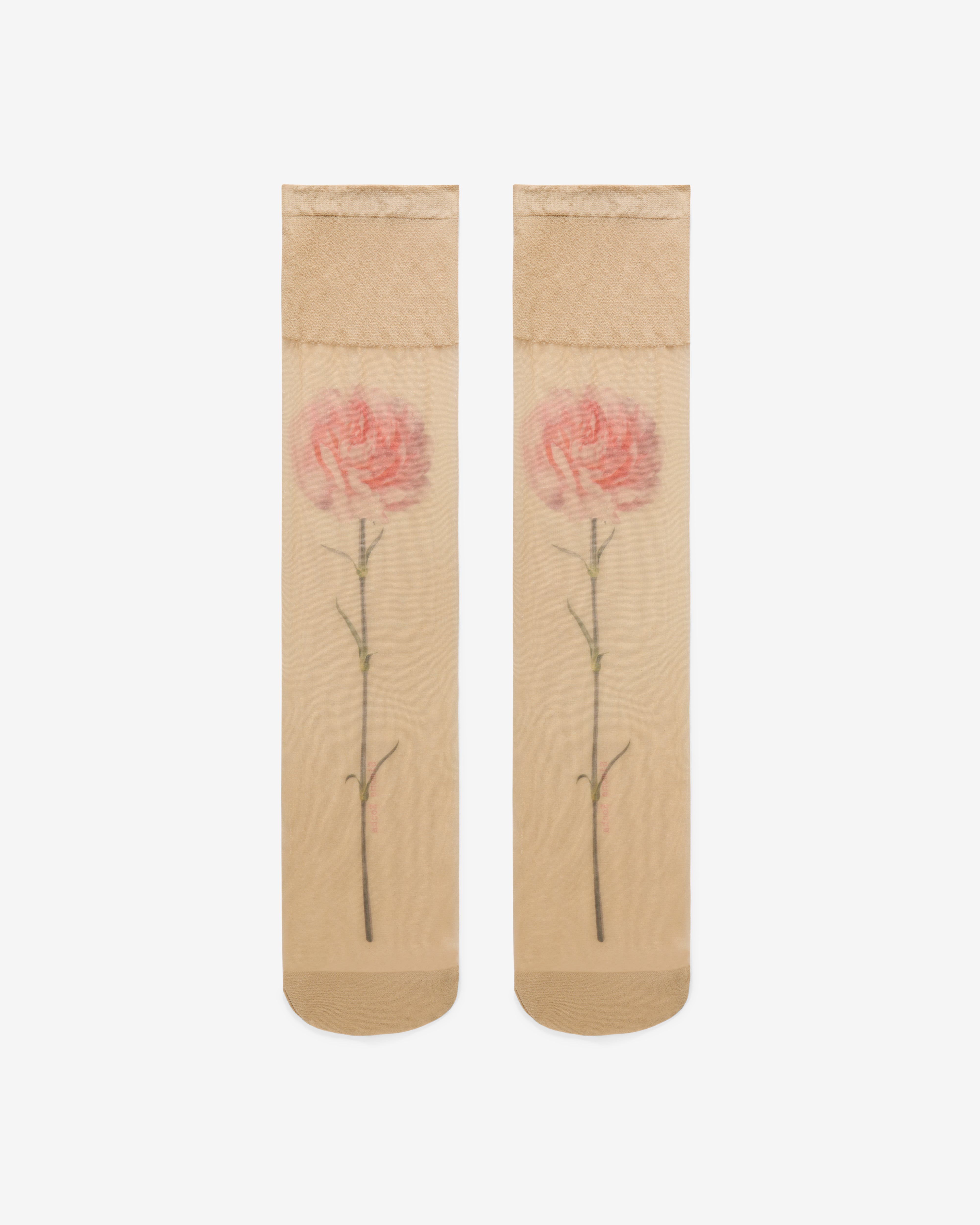 Simone Rocha: Women's Sheer Carnation Socks (Nude) | DSMNY E-SHOP