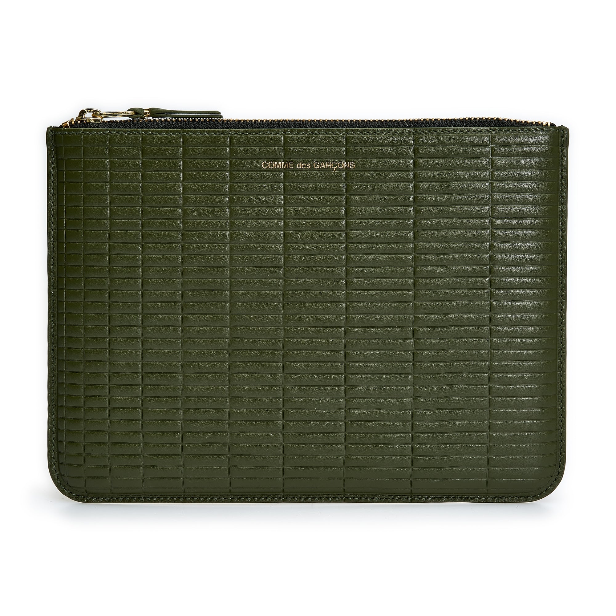 CDG Wallet: Brick Wallet Zip Pouch (Khaki SA5100BK) | DSMNY E-SHOP
