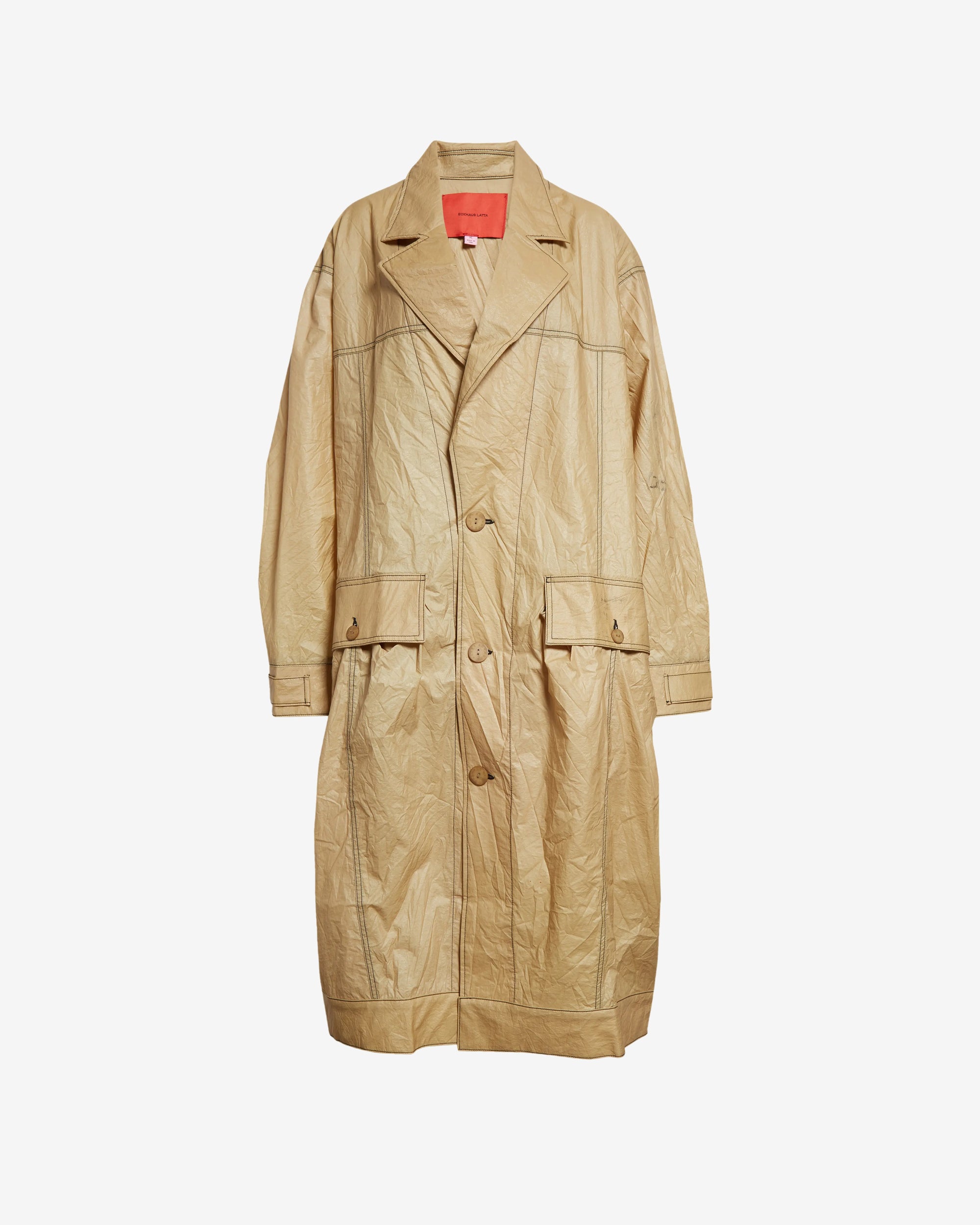 Eckhaus Latta: Men's Nylon Trench (Goldfinch) | DSMNY E-SHOP