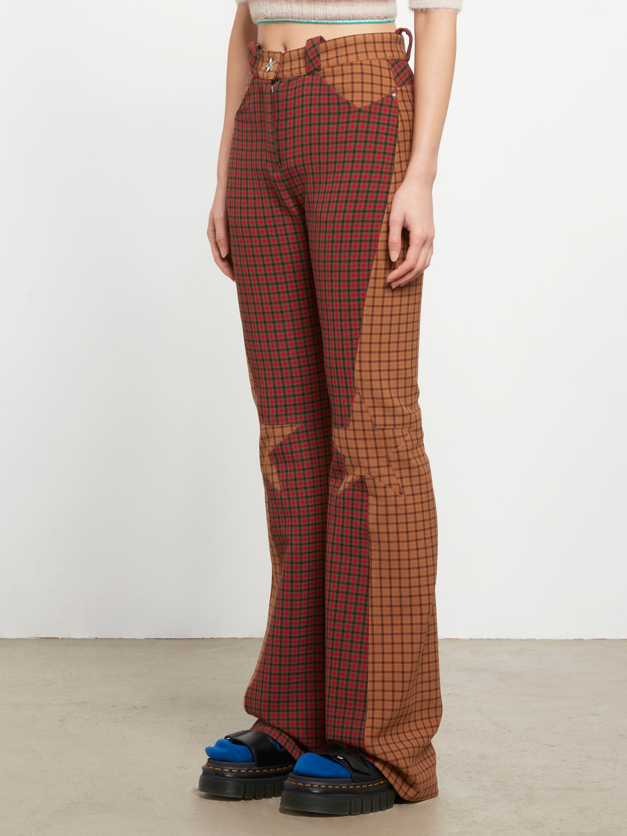 Heaven by Kiko Kostadinov: Women’s Kiko Star Trousers (Red/Brown ...