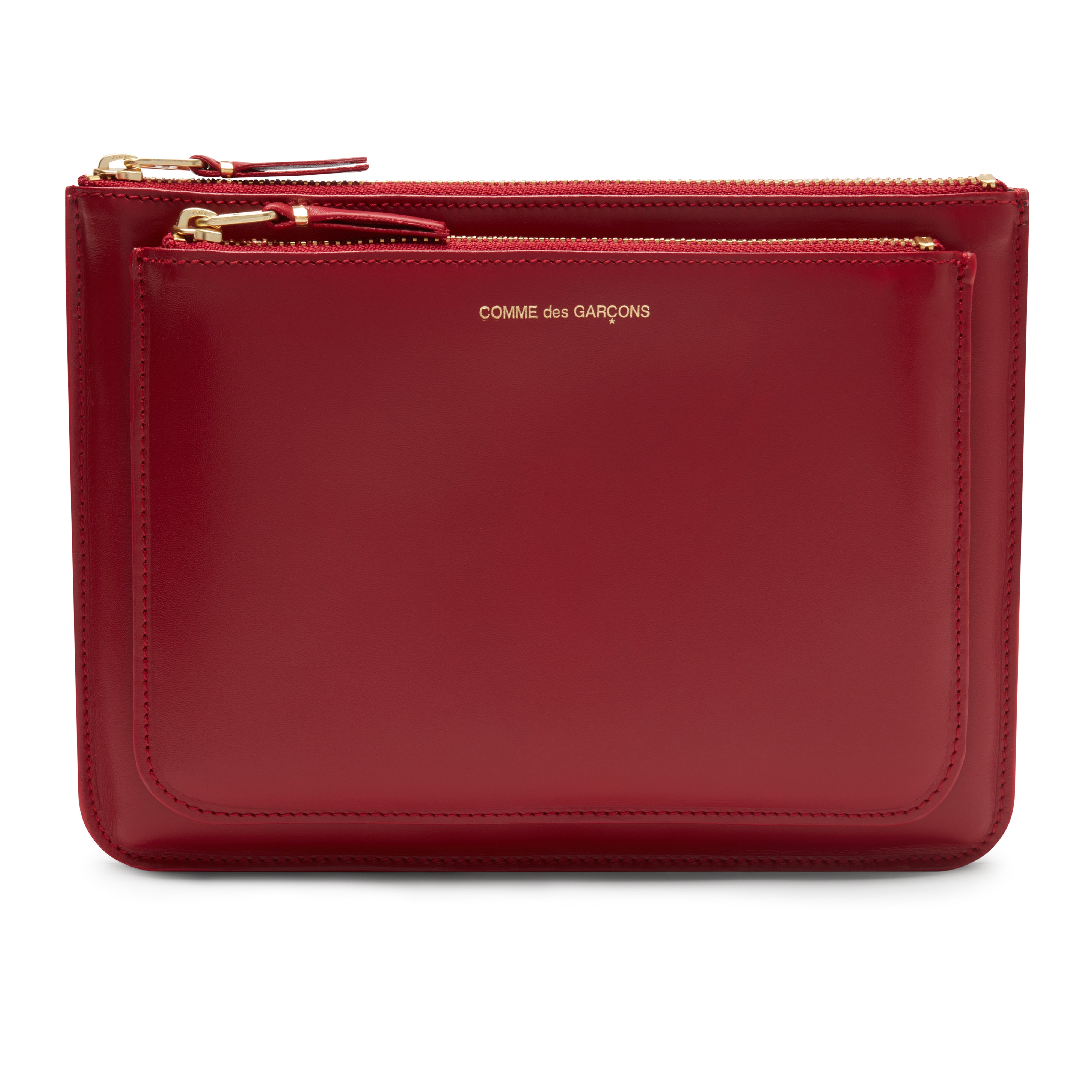 CDG Wallet: Outside Pocket Zip Pouch (Red SA5100) | DSMNY E-SHOP